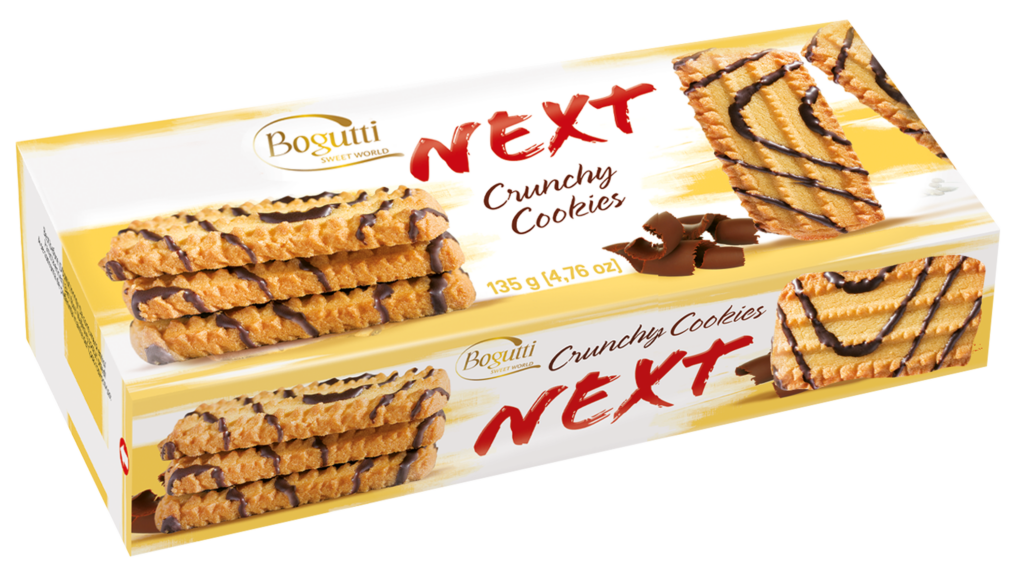 NEXT - Crunchy cookies decorated with cocoa coating - Bogutti