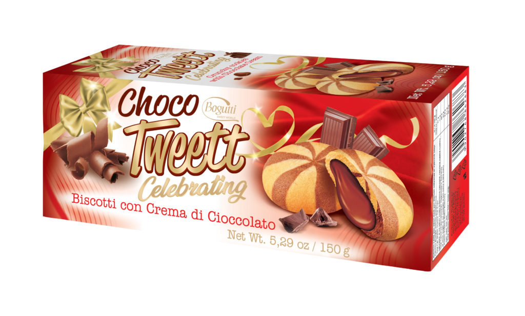 Choco Tweett Celebrating - Crunchy cookies with chocolate cream - Bogutti